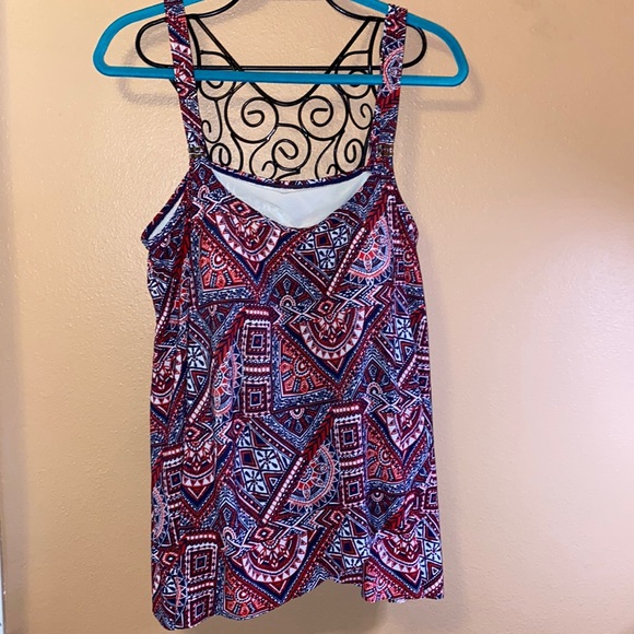 croft & barrow | Swim | Croft Barrow Bandana Print Tankini Top In Red ...